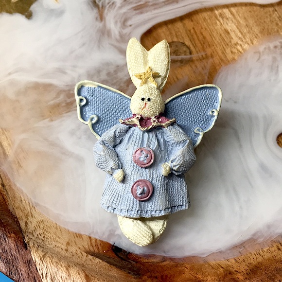 Vintage | Jewelry | Vtg Rabbit Angel Brooch | Poshmark